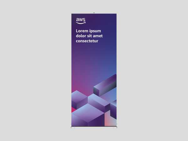 Premium 800mm roller banner – AWS DAS