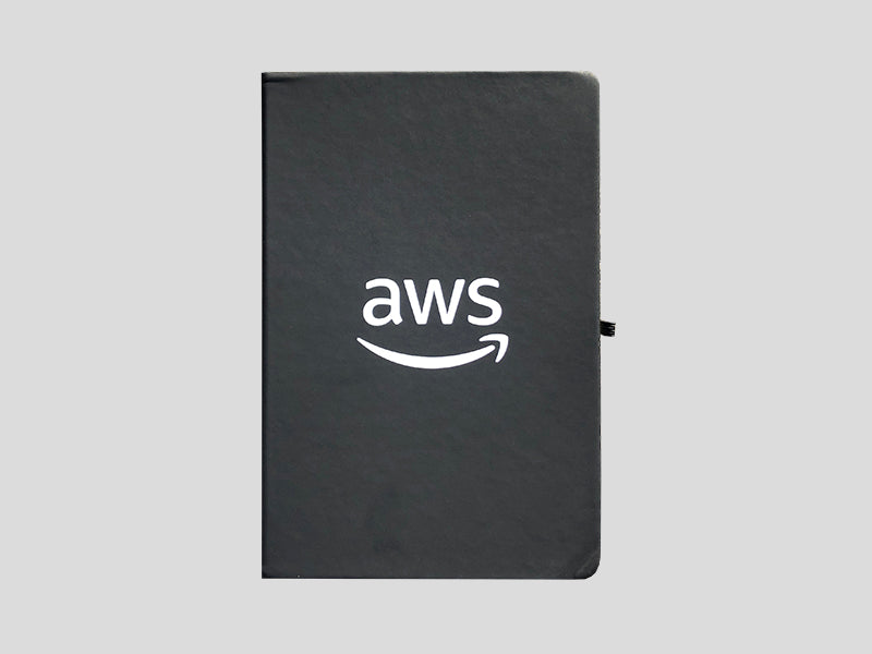 Black recycled A5 notebook – AWS DAS